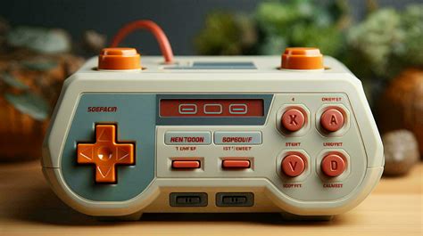Old Stylish Vintage Retro Game Console With Video Game Joystick Poster From 80s 90s 29096746