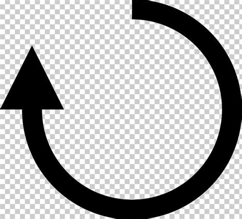 Clockwise Arrow Rotation Png Clipart Area Arrow Black And White Circle Clockwise Free Png