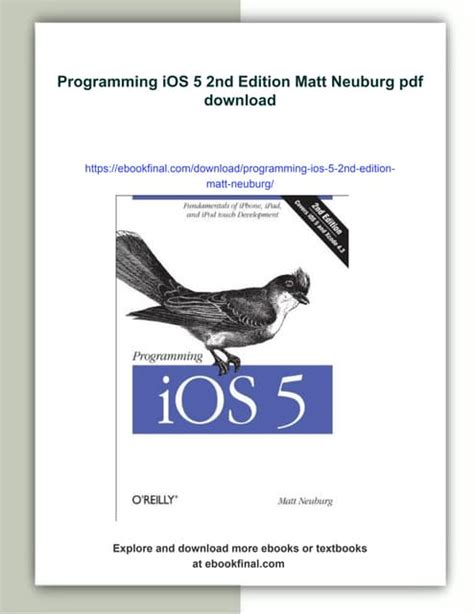 Programming Ios 5 2nd Edition Matt Neuburg Pdf