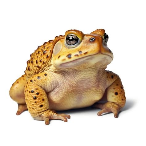 Premium Photo A Brown Toad Isolated On White Backgroung