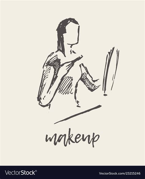 Putting On Makeup Drawing Saubhaya Makeup
