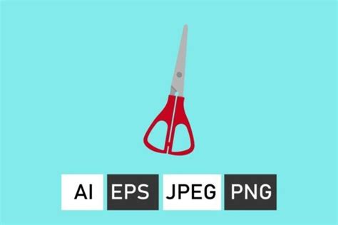 Red Scissors Graphic By Adiwarna Studio · Creative Fabrica