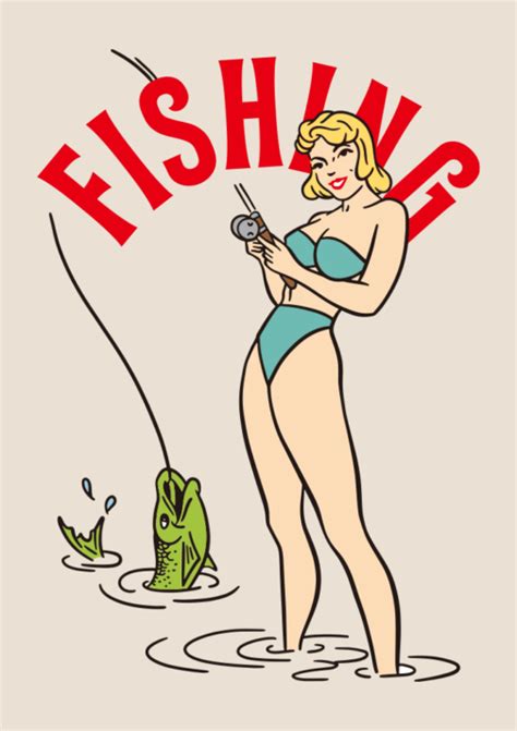 Pin Ups Fishing Ai Illustrator File Us500 Each Ai And Png File