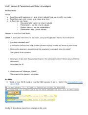 CSP U L Activity Guide Valeria Michelle Carias BCH Docx Unit Lesson Parameters And