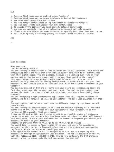 Csa Exam Notes Pdf Load Balancing Computing Public Key Certificate