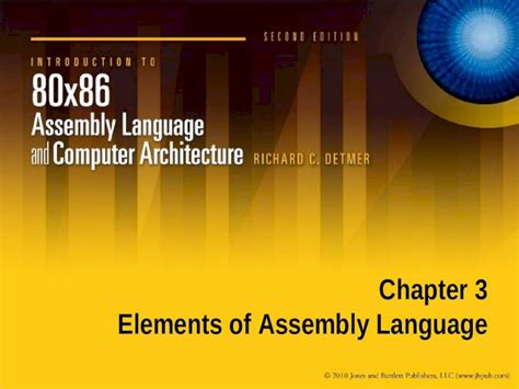 Ppt Chapter 3 Elements Of Assembly Language 31 Assembly Language Statements Dokumentips