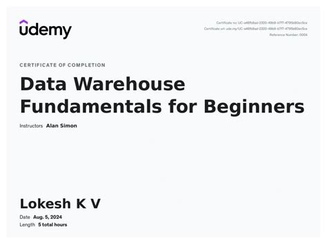 Lokesh K V On Linkedin Datawarehouse Dataengineering Dataanalytics Continuouslearning Udemy