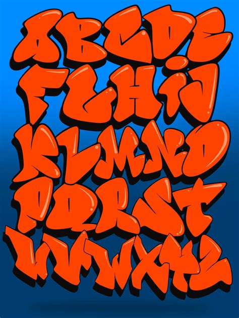 Bubble Letters Graffiti Alphabet Procreate Stamp Set Etsy Canada In 2024 Graffiti Alphabet