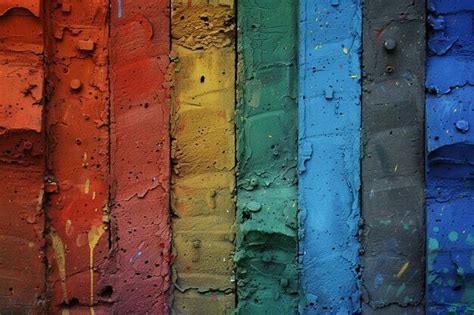 Colorful Holi Patterns On A Concrete Wall Premium Ai Generated Image