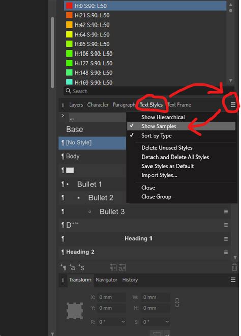 Publisher Disable Preview Mode For Text Styles Affinity On Desktop Questions MacOS And