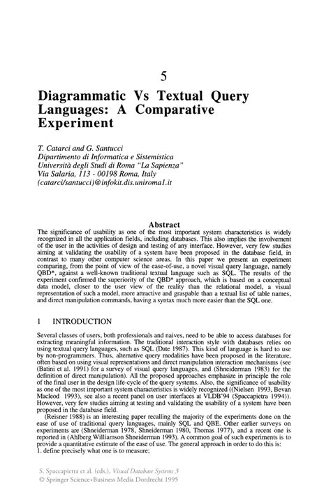Pdf Vs Textual Query Languages A Comparative Experiment