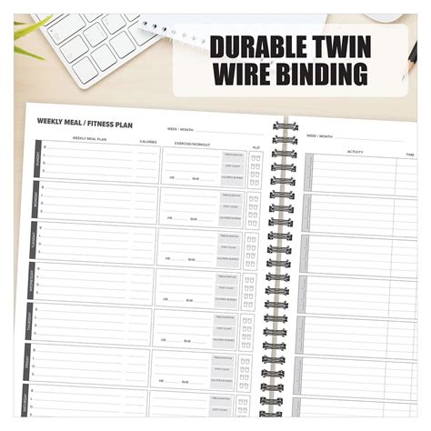 Undated Monthly Fitness Planner 85x11