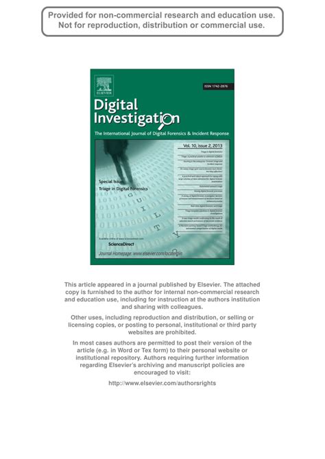 Pdf A Machine Learning Based Triage Methodology For Automated Categorization Of Digital Media