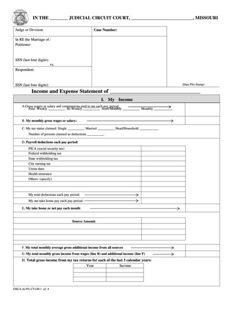 Social Security Income And Expenses Worksheet Olfevt