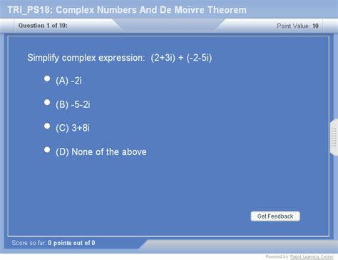 Trigonometry Complex Numbers And De Moivres Theorem