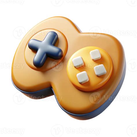 Vibrant Abstract Game Controller Directional Pad Isolated With Cross