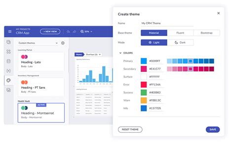 Customizable Themes In Low Code App Builder™ Features