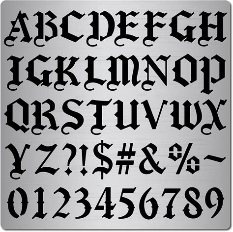 Gorgecraft 16cm Plantilla De Letras Góticas De Metal Acero Inoxidable