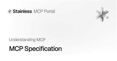 Mcp Specification Stainless Mcp Portal