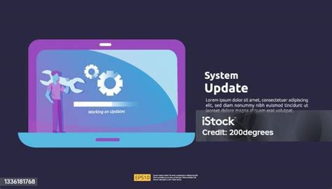 데이터는 프로세스 및 설치 프로그램을 동기화합니다 운영 시스템의 진행률 개념을 업데이트합니다 일러스트 웹 방문 페이지 템플릿