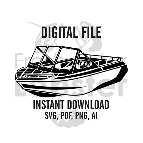 Mini Jet Aluminum Jet Boat Svg Pdf Ai Png Instant Download