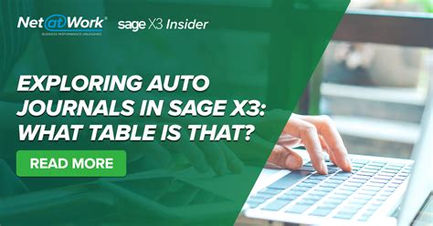 Exploring Auto Journals In Sage X3 What Table Is That Sage X3 Tips