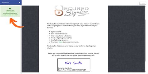 Signature Verification Service Digital Signing Feature Secured Signing