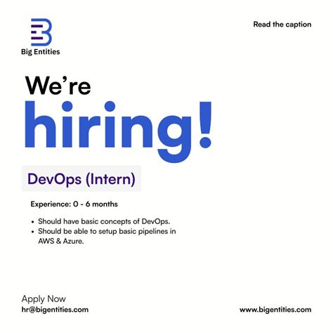 Big Entities On Linkedin Bigentities Hiringalerts Devopsengineer Devopsintern Ci