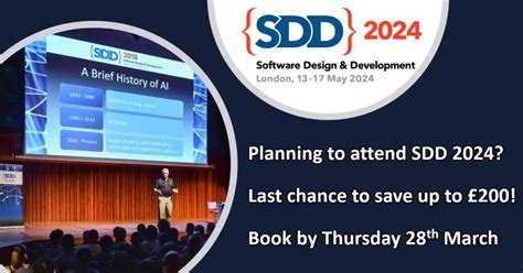 Planning To Attend Sdd 2024 The Uks Biggest Conference For Software Developers And Architects
