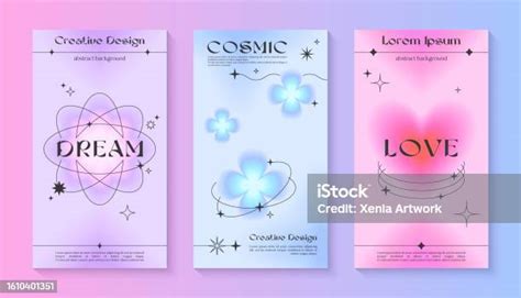 선형 모양 하트 흐릿한 반짝임 90년대 스타일의 텍스트 복사 공간이 있는 벡터 인스타 스토리 그라디언트 템플릿 밀레니엄에 대한 스톡 벡터 아트 및 기타 이미지 Istock