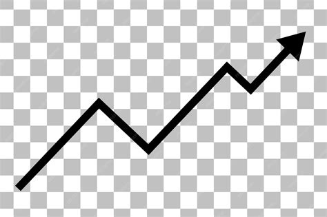 Premium Psd Graph With Black Arrow For A Concept Of Increasing On