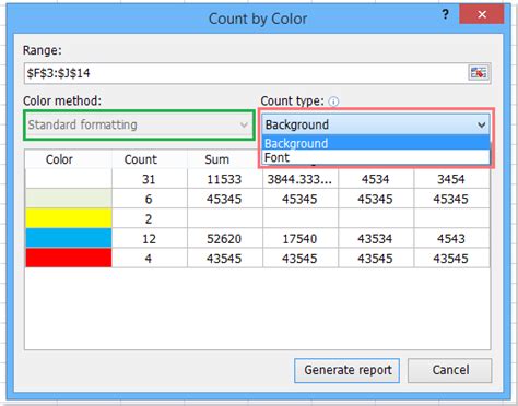 Quickly Calculate Cells Value Based On Cell Background Or Shading Color In Excel