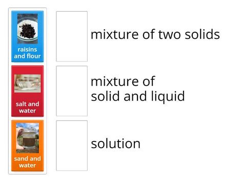 Mixture Or Solution Match Up