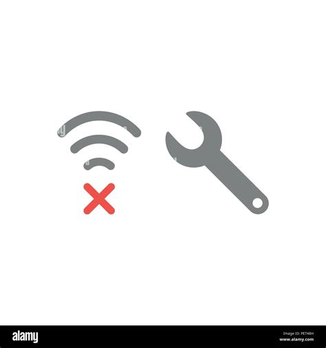 Vector Illustration Concept Of Fix Wireless Wifi Connection Problem