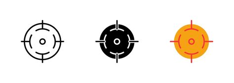 An Icon Of A Crosshair Or Targeting Reticle Used To Aim At A Target In