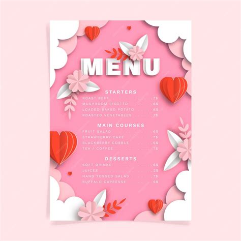 Free Vector Gradient Restaurant Menu Template