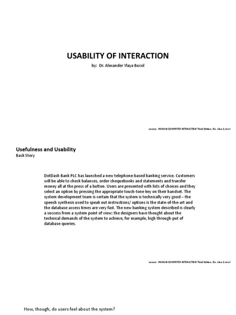 Usability And Interaction Ppt Part 1 Pdf Humancomputer Interaction Usability