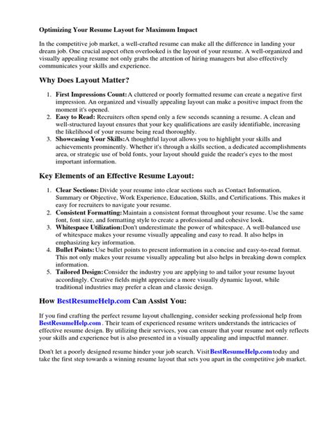 Resume Layout For 2015 Pdf Résumé Page Layout