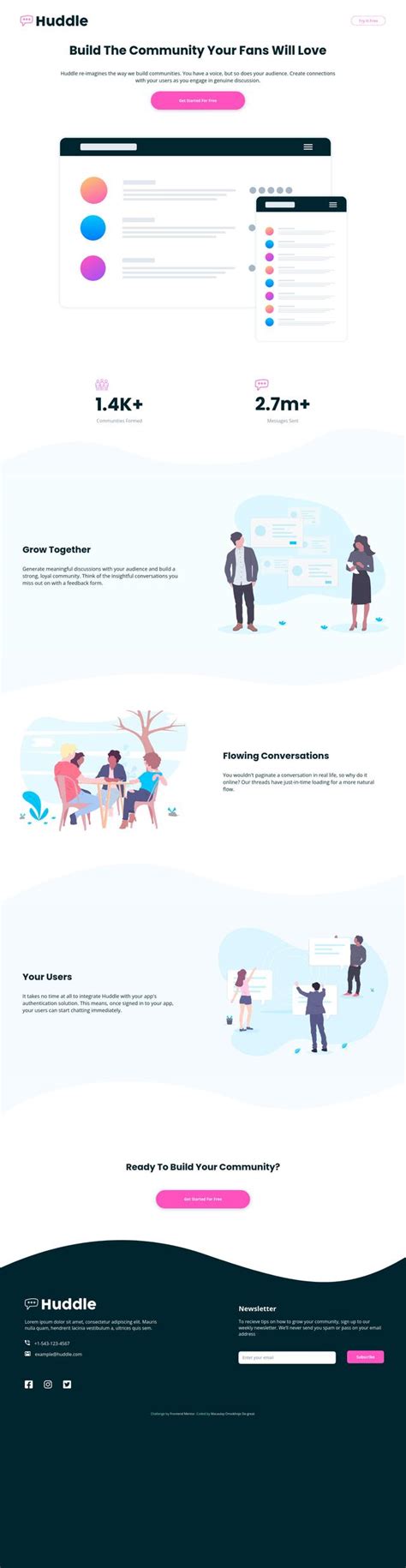 Frontend Mentor Responsive Landing Page Built With Html5 Css