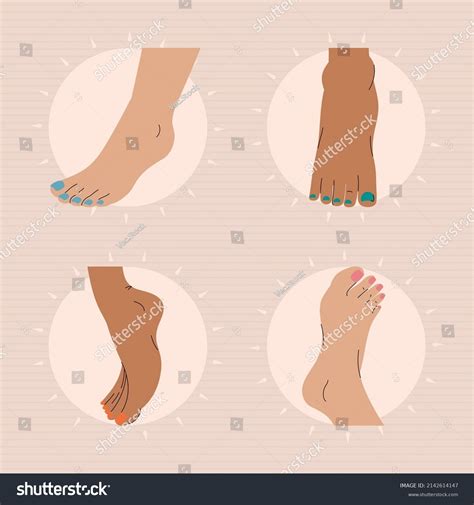 Pedicured Feet Icon Set Design Stock Vector Royalty Free Shutterstock