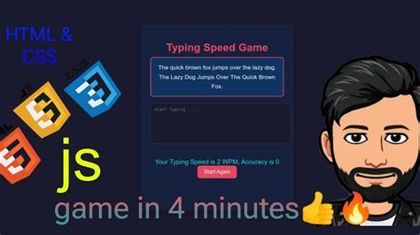 Build A Typing Speed Game With Html Css And Javascript Step By Step