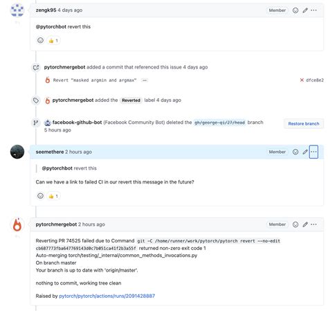 Revert Bot Merge Bot Responds To Quotes In Comments Block · Issue 278 · Pytorchtest Infra