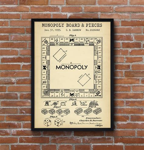 Monopoly Vintage Masa Oyunu Poster Thelucidlab