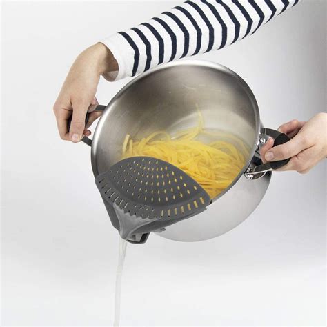Snap N Strain Pot Strainer And Pasta Strainer Adjustable Silicone