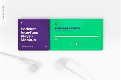 Premium Psd Podcast Interface Player Mockup Top View