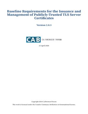 Fillable Online Baseline Requirements For The Issuance And Management Of Publicly Trusted TLS