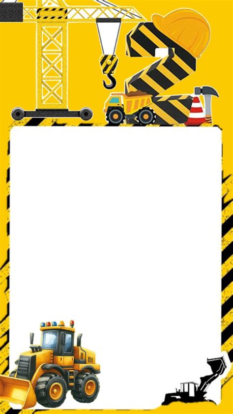 Запрошення на день народження Nel 2025 Festa A Tema Costruzioni Inviti Di Compleanno 2