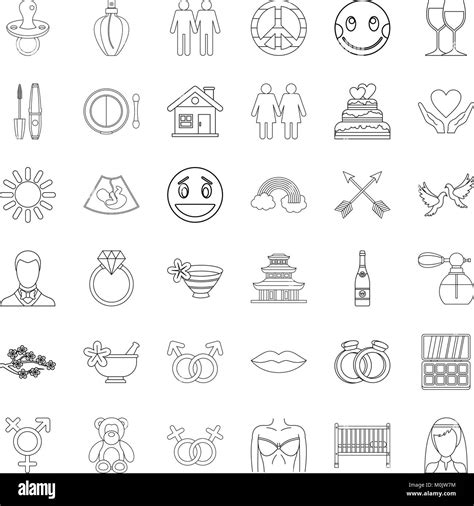 Sensitivity Icons Set Outline Style Stock Vector Image And Art Alamy