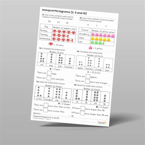 Year 2 Interpret Pictograms 2 5 And 10 Fluency Matrix Resource Classroom Secrets