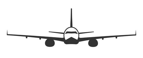 Airplane Black And White Vector Images Over 90000